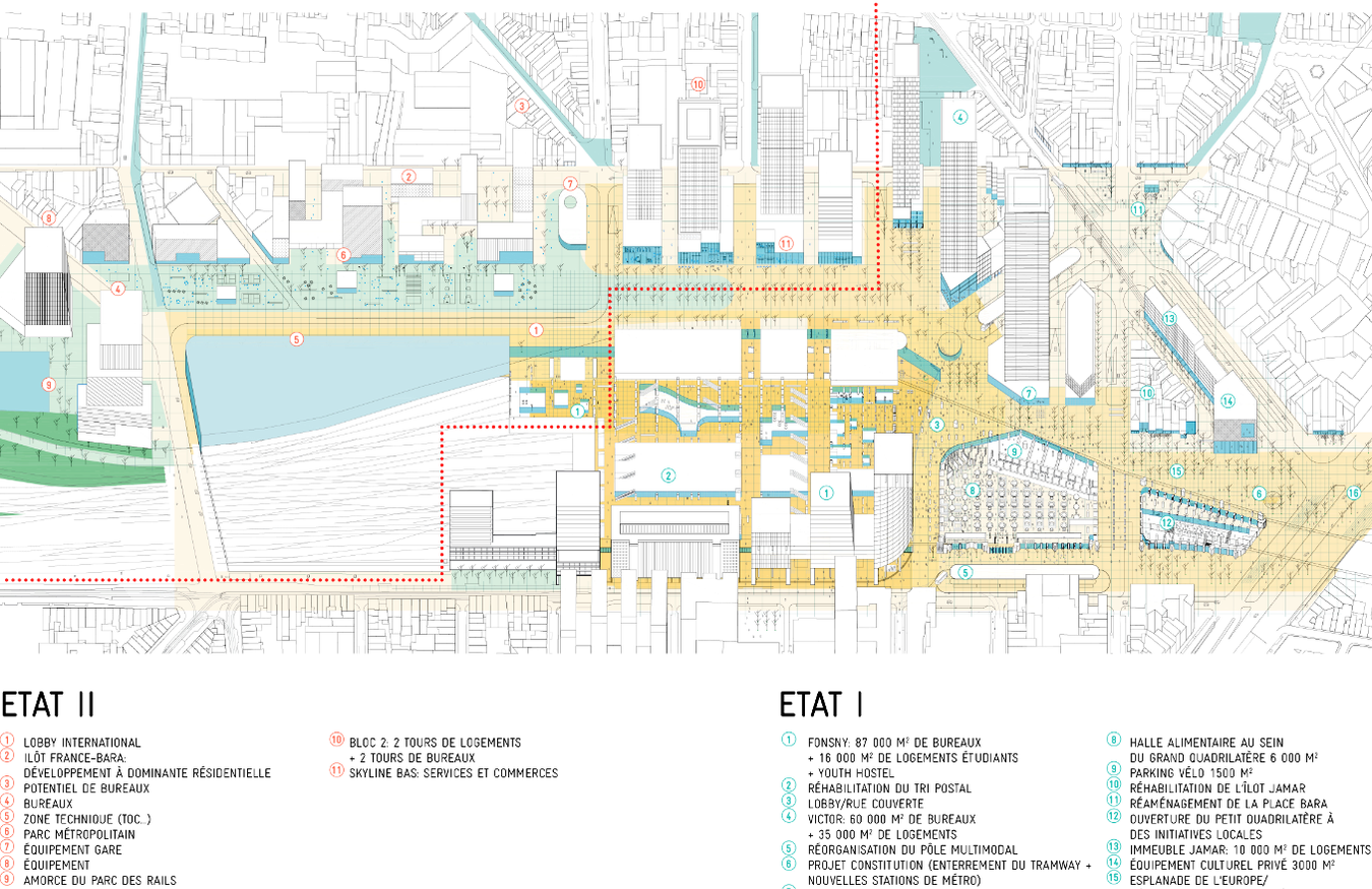 Torens en 2.000 woningen rond het Zuidstation | BRUZZ