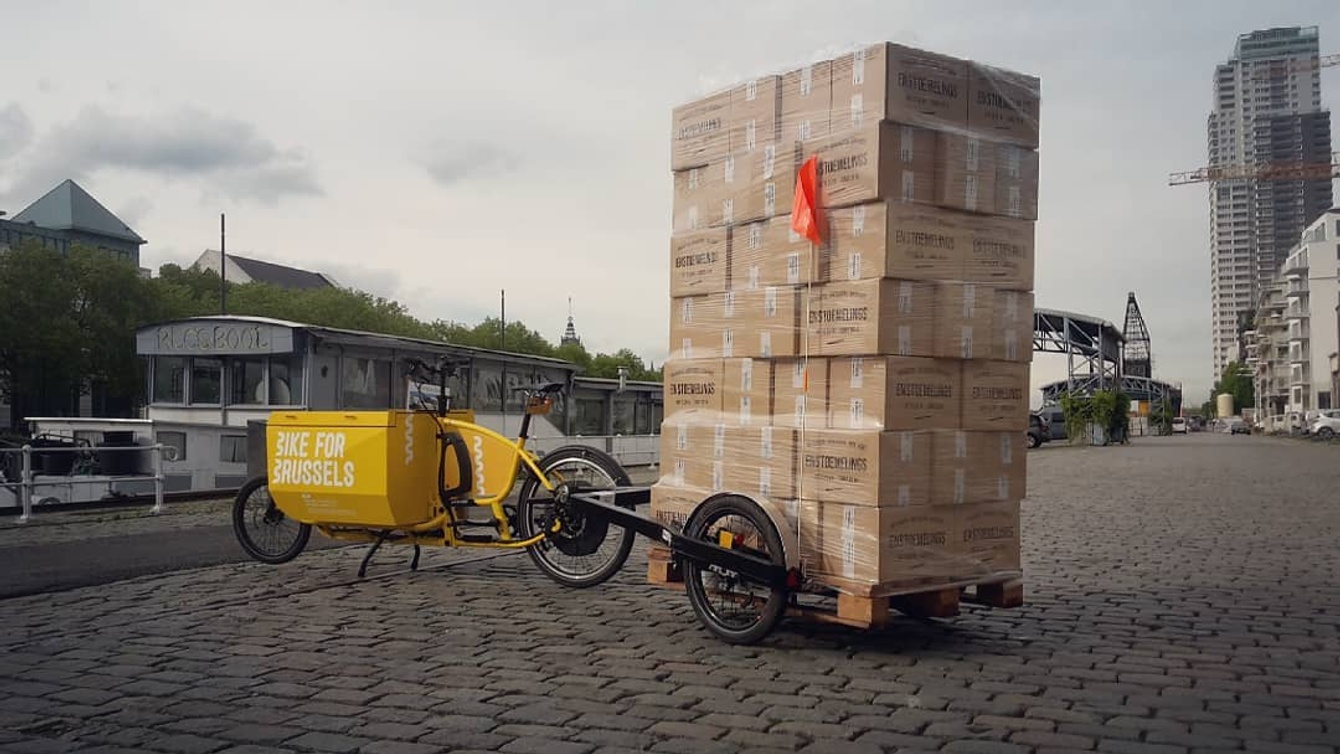 Urbike test leveringen met fietsen en aanhangwagens in Brussel | BRUZZ