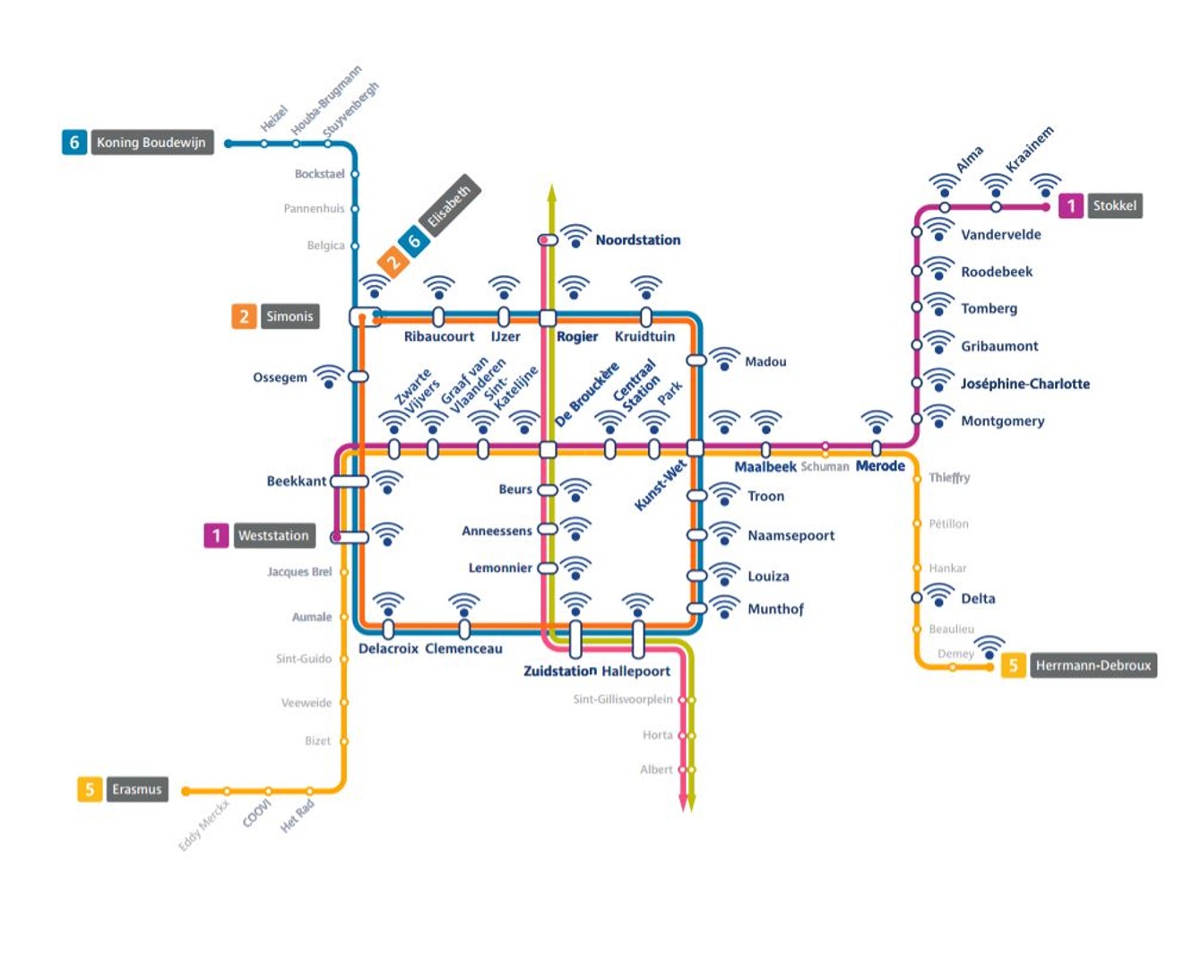 9 nieuwe MIVB-stations met wifi | BRUZZ
