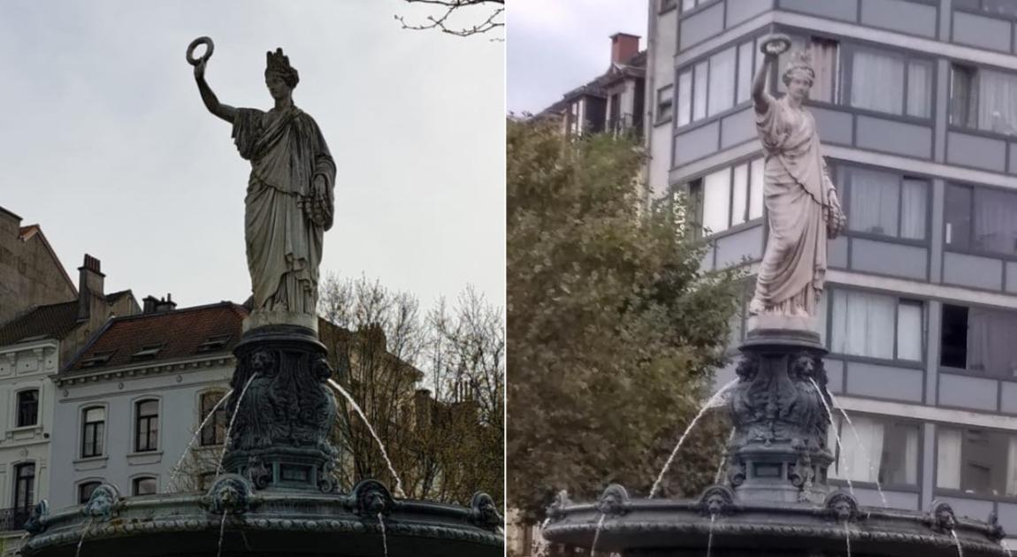 Standbeeld Rouppeplein verkeerd hersteld, vergissing wordt zo snel ...