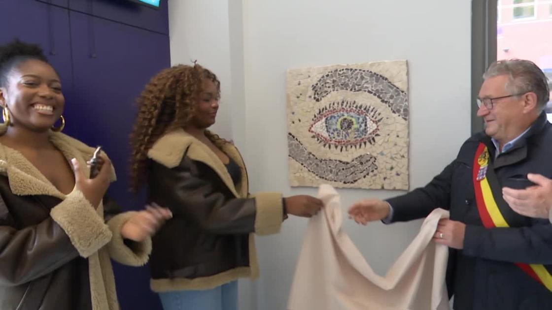 Kunstwerk met brokstukken van Brico Ben onthuld in het station van ...
